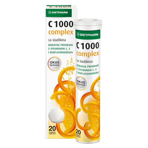 Dietpharm C 1000 Complex - 20 šumećih tableta za imunitet – Apotekarica